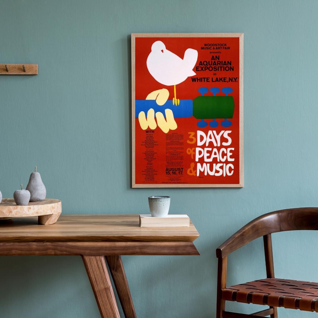 Woodstock Poster 1969 | Arnold Skolnick | A2 A4 Digital Download | 3 ...