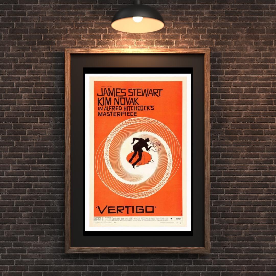 Vertigo Film Poster by Alfred Hitchcock | Digital Download | A2 A4 ...