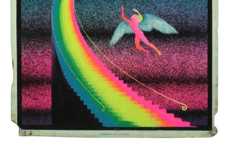 Vintage Led Zeppelin Stairway to Heaven Rainbow Poster | Digital ...