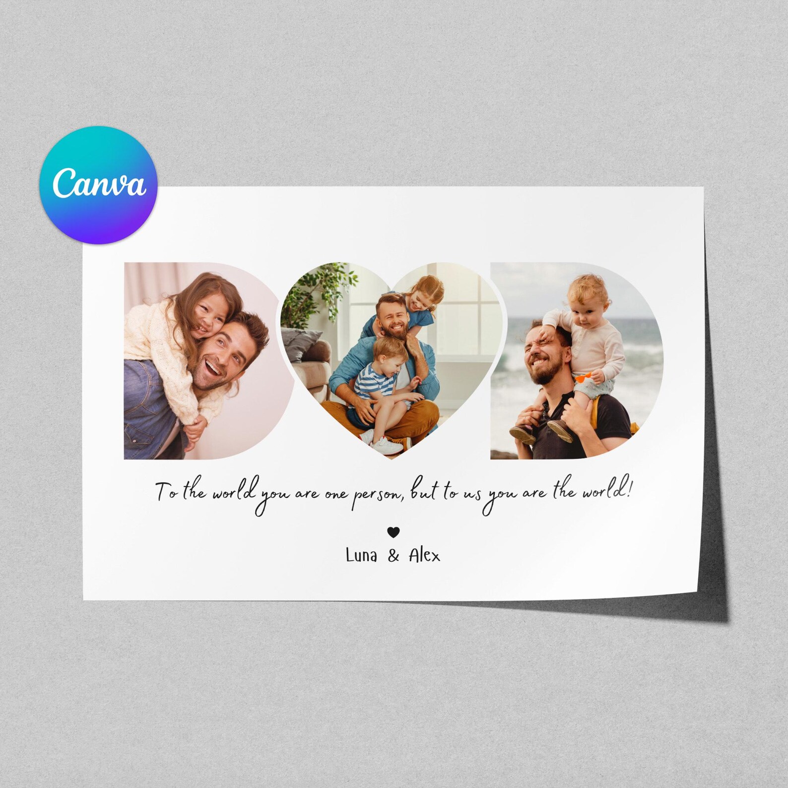 Dad Photo Collage, Personalized Dad Gifts, First Time Dad Birthday Gift ...