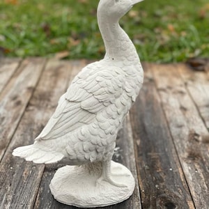 Stone 15" Porch Goose Statue, HANDMADE Dress up Goose Statue, Life-size ...