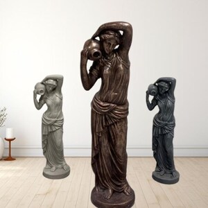 Dione the Divine Water Goddess Garden Statue. Handmade Cement Outdoor ...