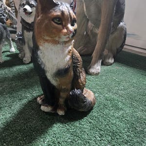 Life-size Cat Statue Upright Memorial Cat Statue Handmade and Can Be ...