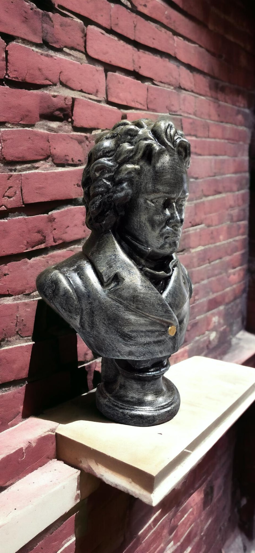 22" Ludwig Van Beethoven Bust – Handcrafted Concrete Statue for Music ...