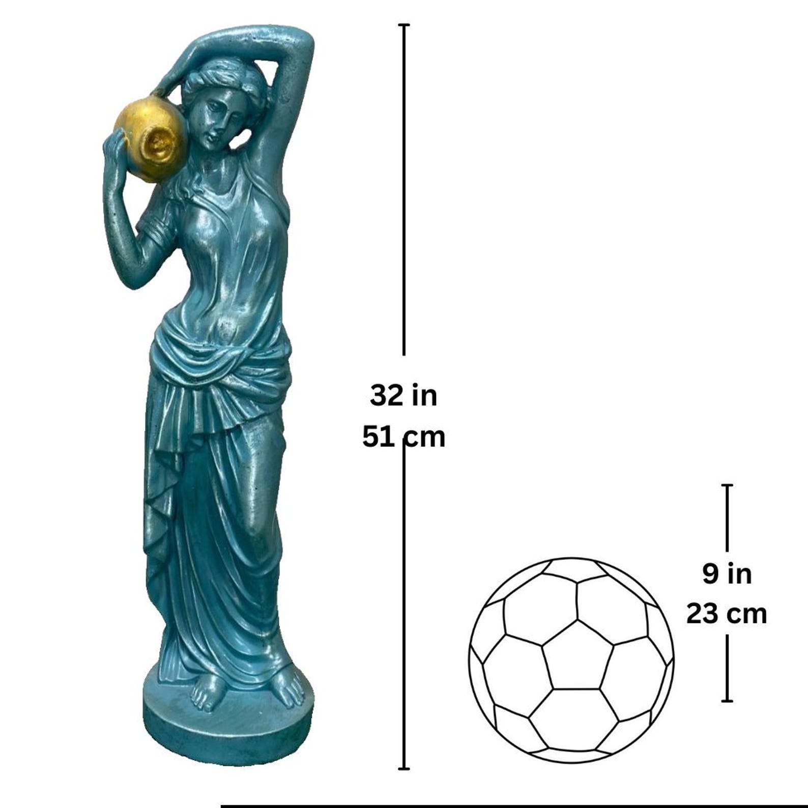 32" Solid Concrete Dione the Divine Water Goddess Greek Statue, Outdoor ...
