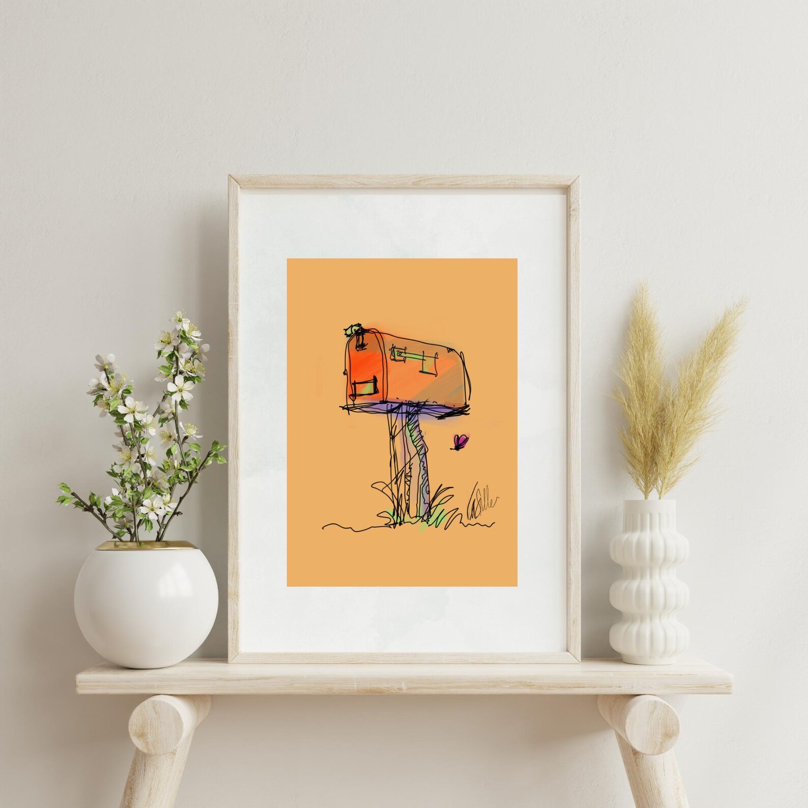 Mailbox 1-1 | Printable Download | Original Art | 30+ Sizes Including ...