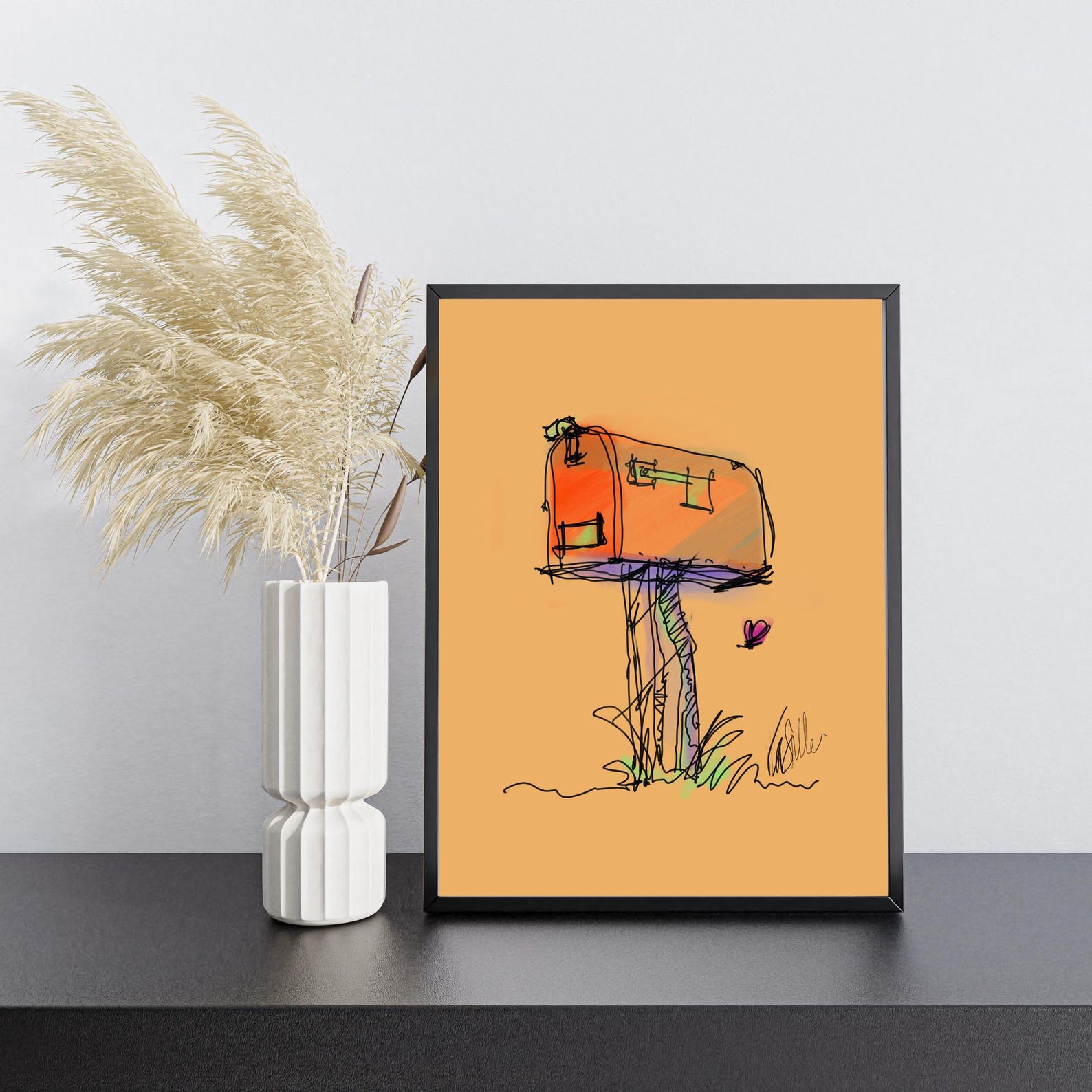 Mailbox 1-1 | Printable Download | Original Art | 30+ Sizes Including ...
