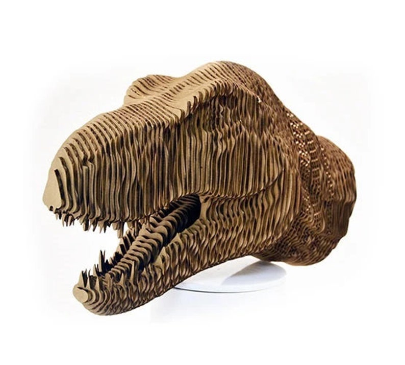 T-rex 3D Head Sculpture - Cnc / Laser Cut Files - Etsy