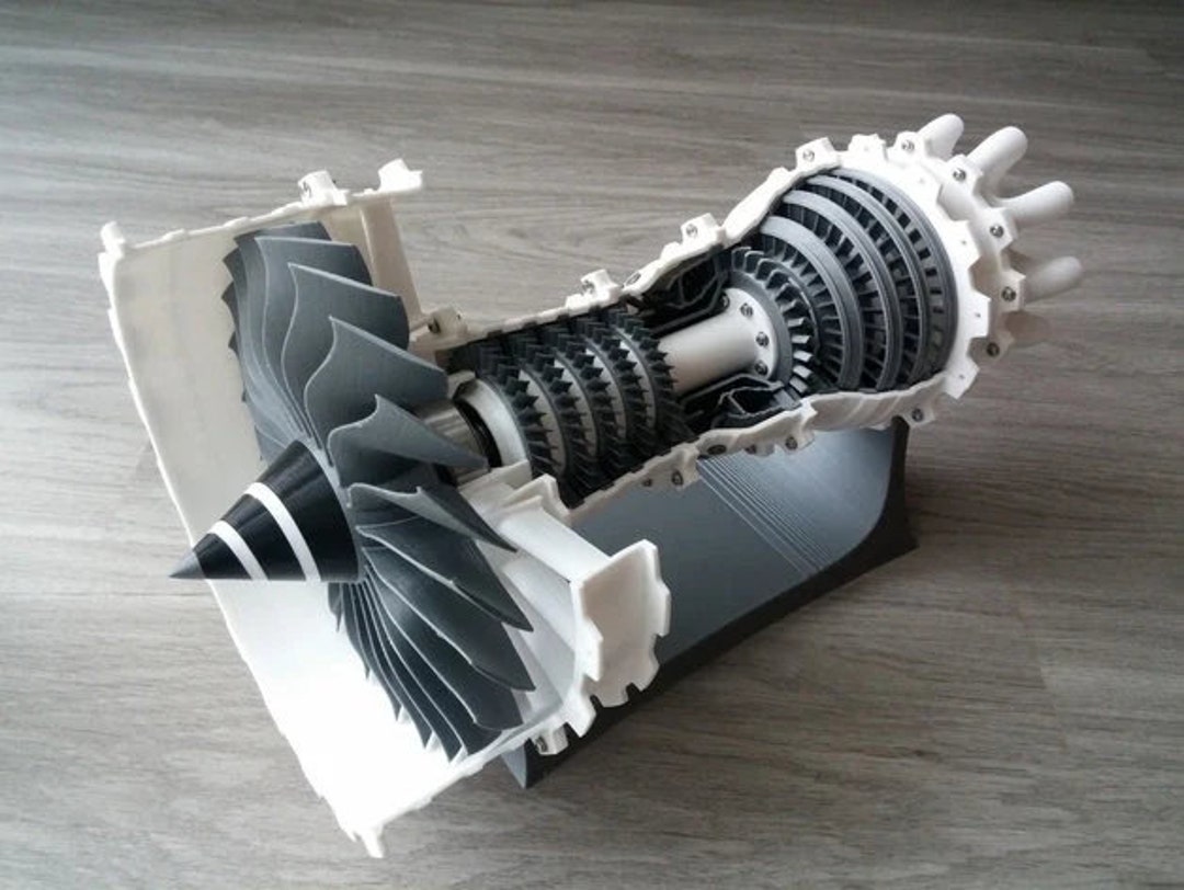 3D Printable Jet Engine - STL Files for Printing - Etsy