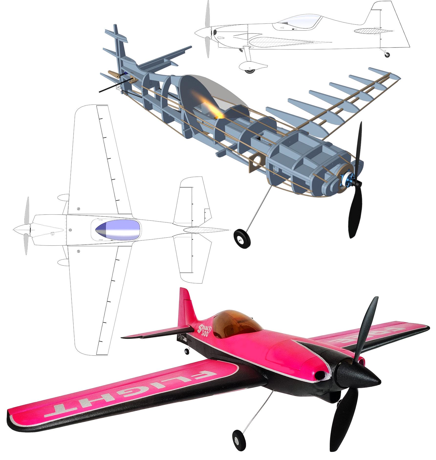Acrobatic Sbach 300 RC Airplane - Laser/cnc Cut Files - Etsy