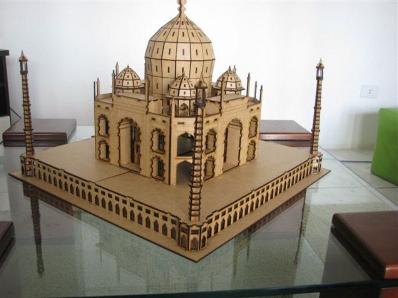 Modelo en miniatura Taj Mahal Archivos CNC, Archivos DXF para CNC ...