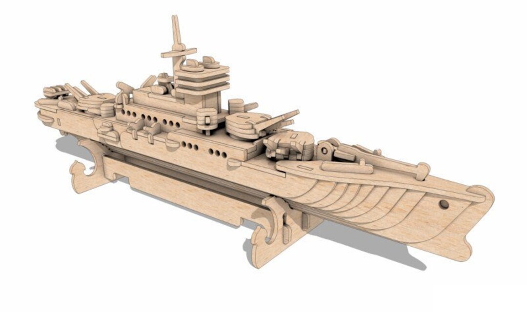 Battle Warship - CNC Files DXF, Laser Cut Files - Etsy