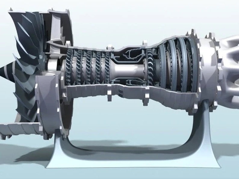 3D Printable Jet Engine - STL Files for Printing - Etsy