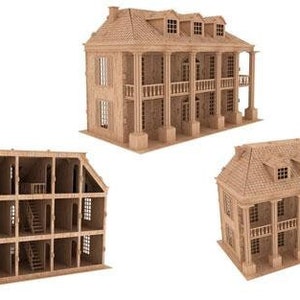 Miniature Doll House No. 94 - DXF File + Assembly Instructions - Etsy