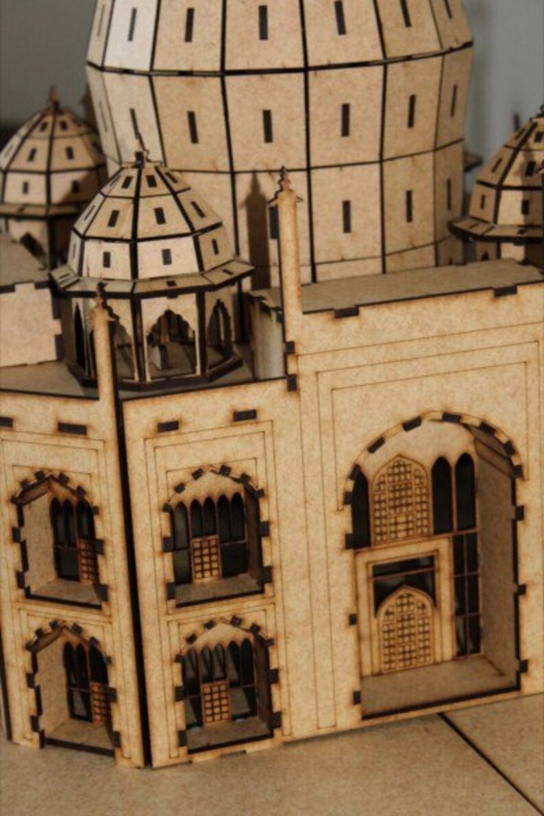 Modelo en miniatura Taj Mahal Archivos CNC, Archivos DXF para CNC ...