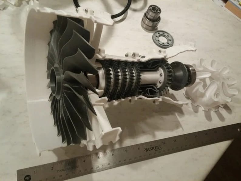 3D Printable Jet Engine - STL Files for Printing - Etsy UK