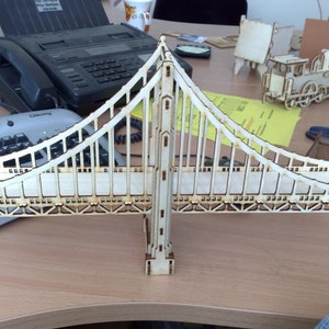 Golden Gate Bridge Miniature Model - DXF Laser Cut Files - Etsy