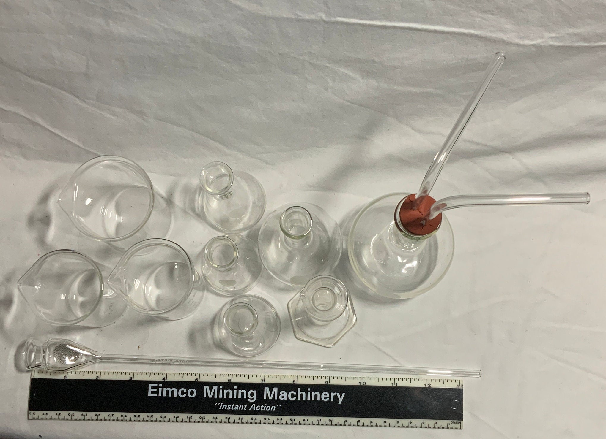 Vintage Pyrex Beakers, Flasks & More Chemistry Laboratory Glassware 12 ...