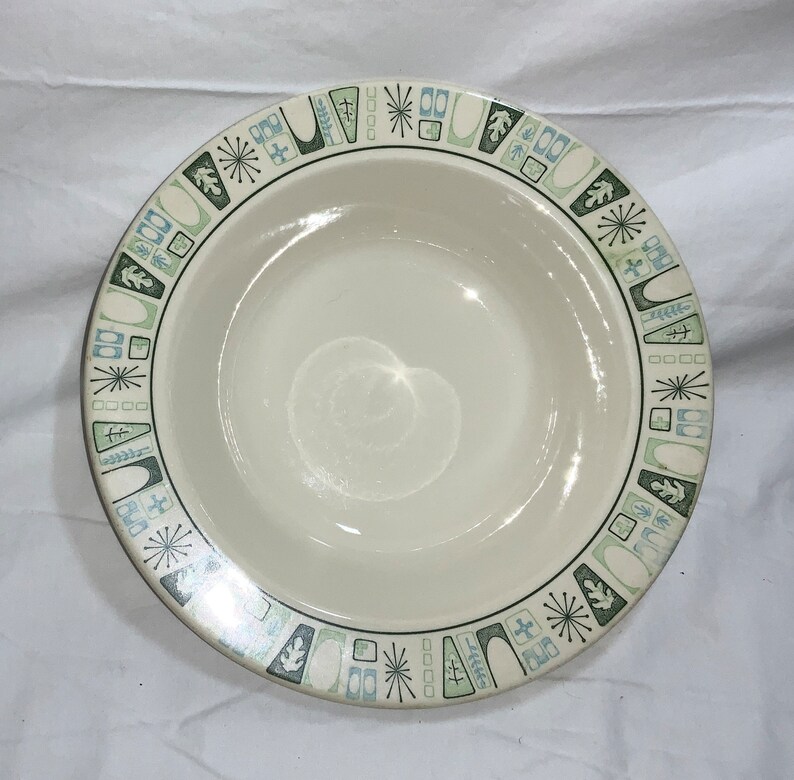 Vintage Serving Bowl 1964 CATHAY MCM Atomic Pattern Taylorstone by ...