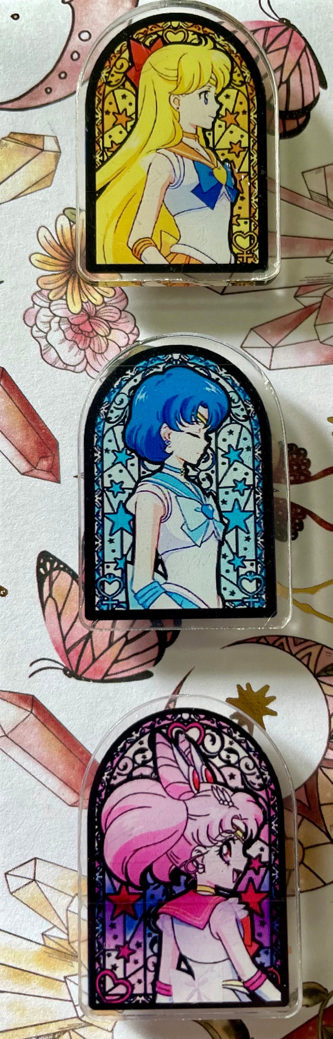 Sailor Moon Inpired Kawaii Anime Acrylic Magnets, for Fridge, Whitebord ...