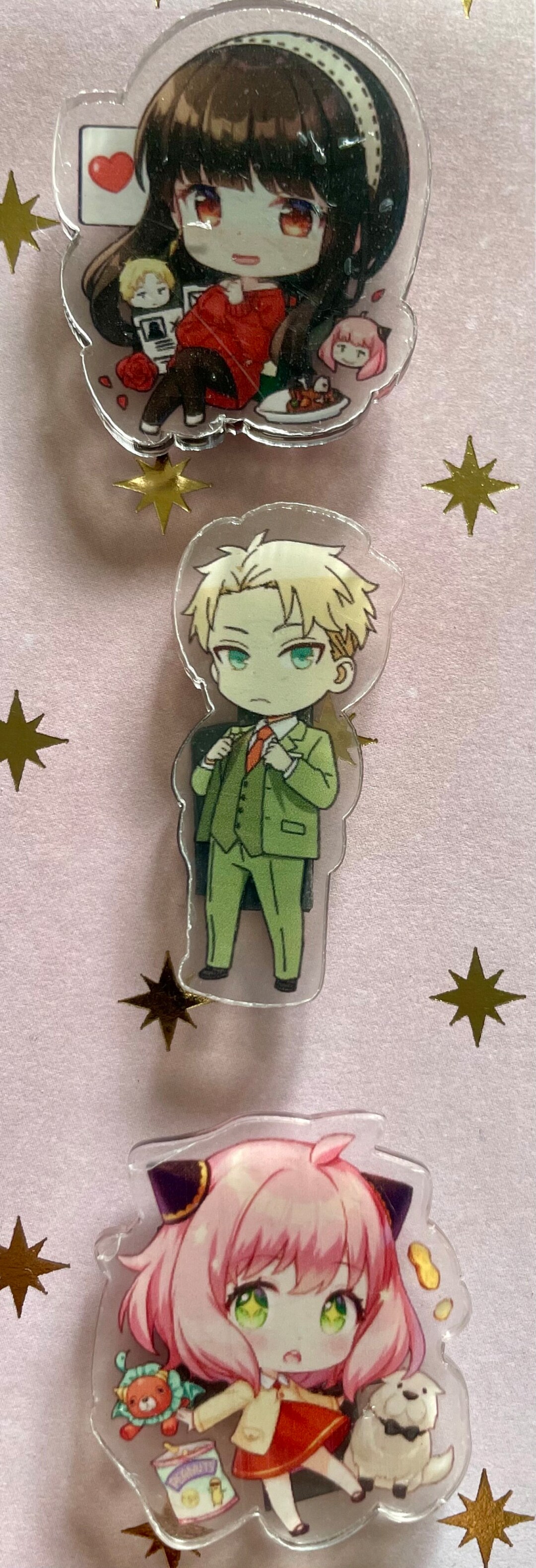 Spyxfamily Inspired Kawaii Anime Acrylic Magnets, for Fridge, Whitebord ...