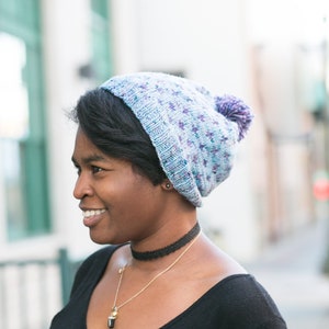 Hand Knitting Hat Pattern // Faded Hat // Fairisle DK Weight Beanie - Etsy