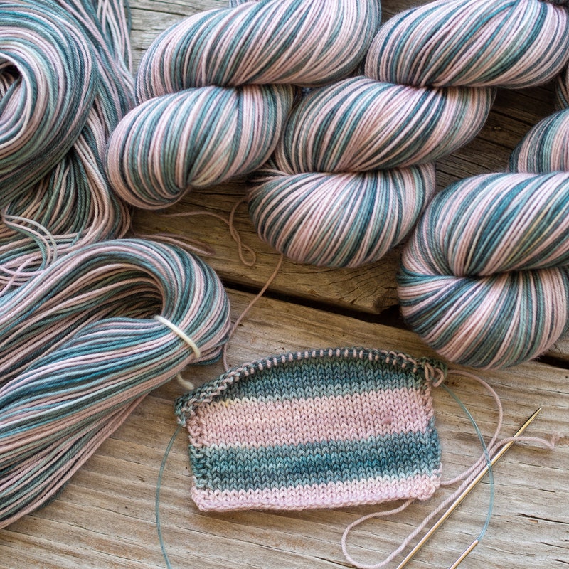 Hand Dyed Self Striping Yarn - Etsy