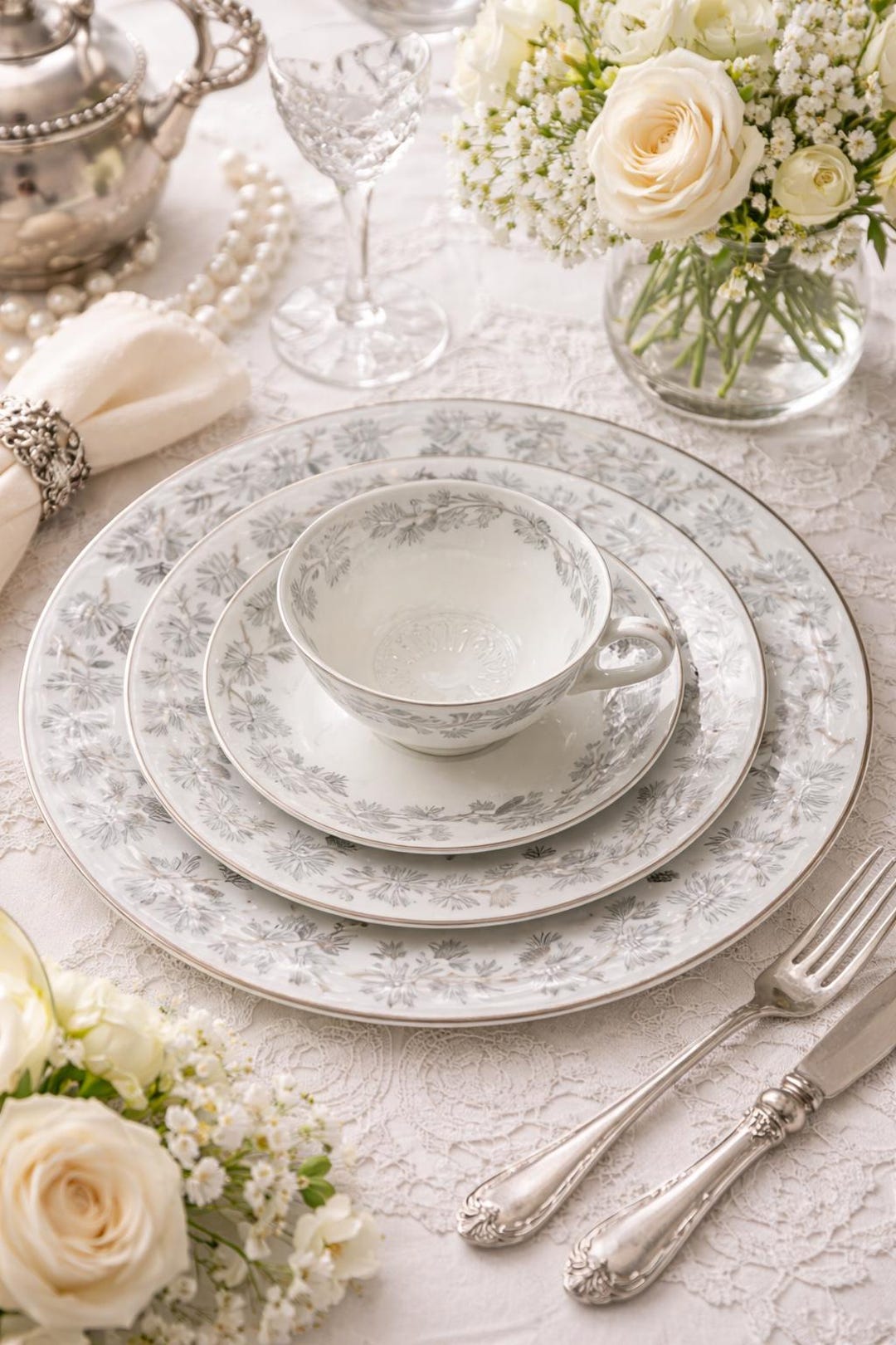 Elegant Vintage Noritake Fine China in the Classic Pinetta Pattern ...