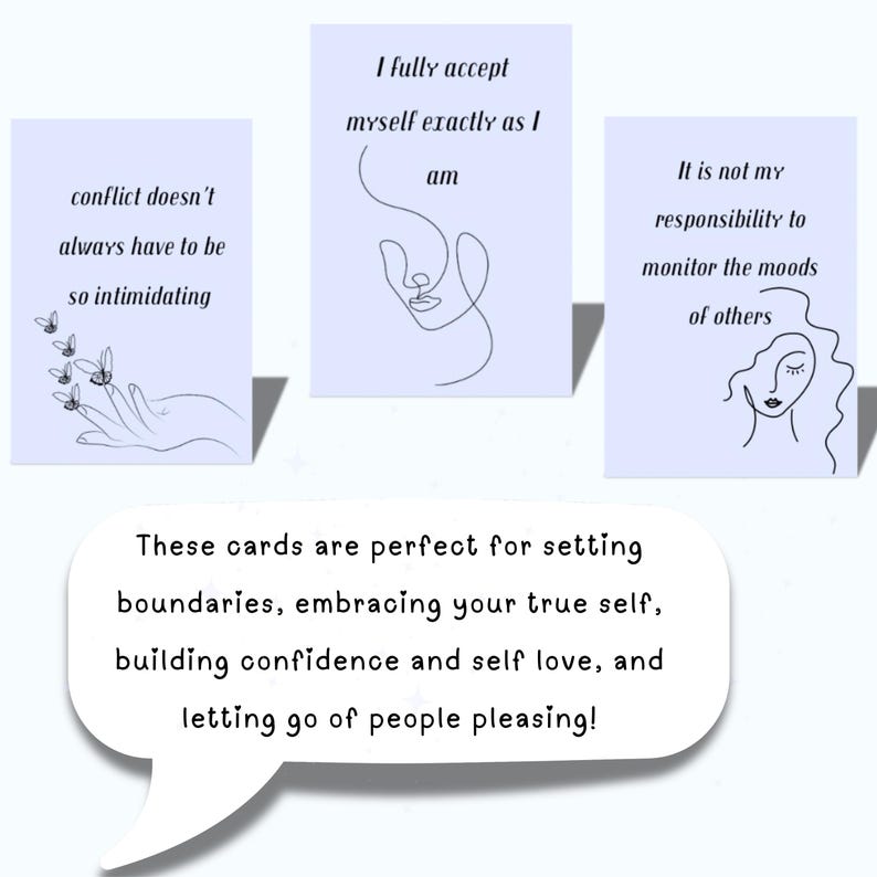 Positive Affirmation Cards for People Pleasers Card Deck for Women ...