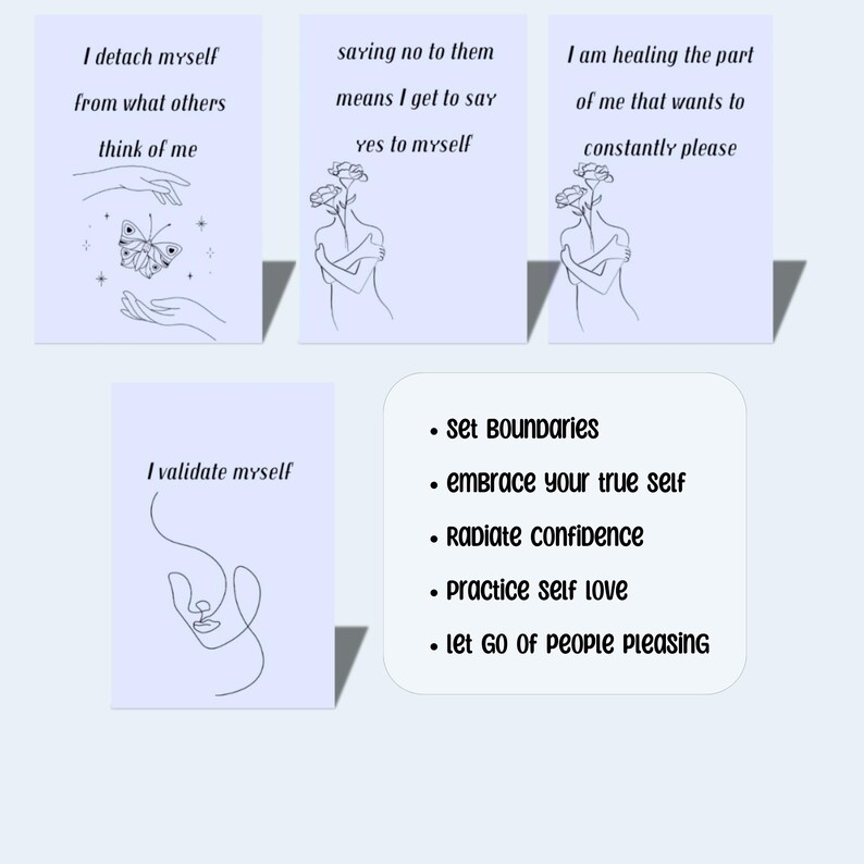 Affirmation Cards for People Pleasers: Boundary Setting (digital ...