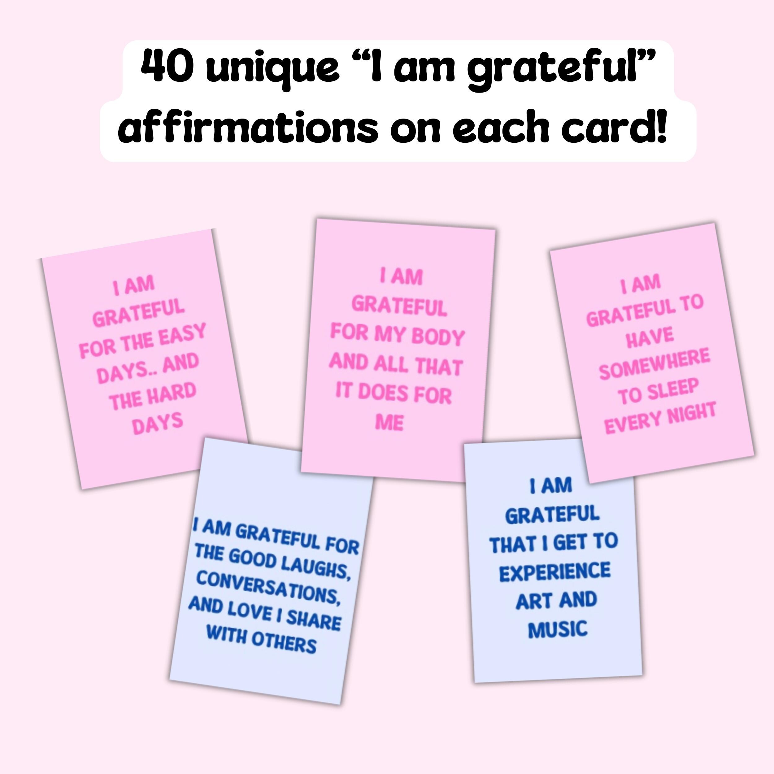 Gratitude Cards Positive Affirmation Cards for Daily Gratitude Practice ...