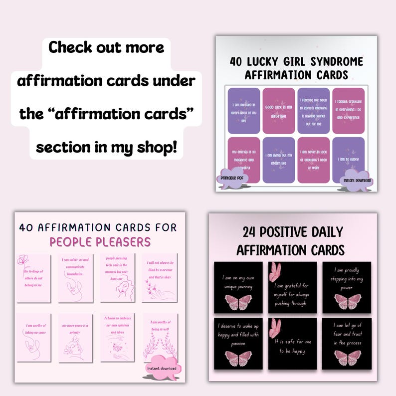 Gentle Self Care Affirmation Cards Positive Affirmation Card Deck for ...
