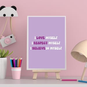 Positive Affirmation Wall Art Inspirational Quotes for Bedroom Decor ...
