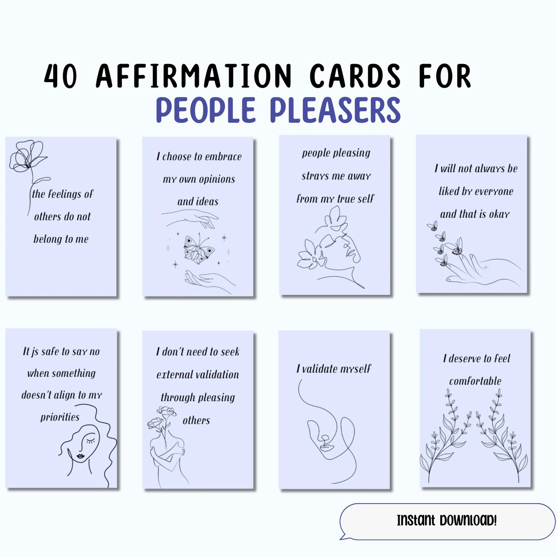 Positive Affirmation Cards for People Pleasers Card Deck for Women ...