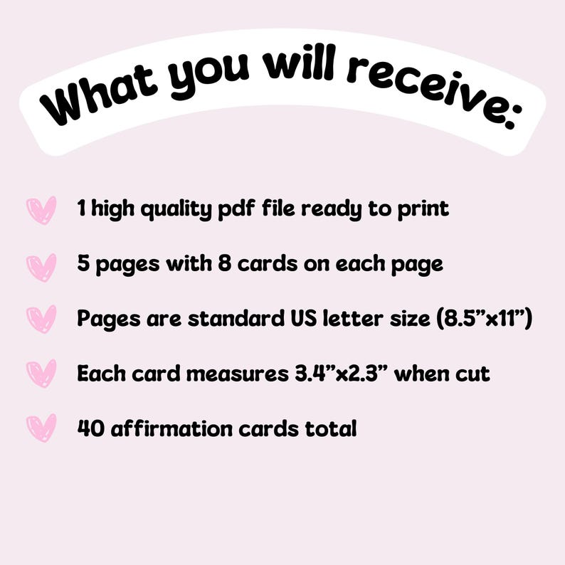 Self Love Affirmation Cards, 40 Printable Self-care Cards (PDF) - Etsy