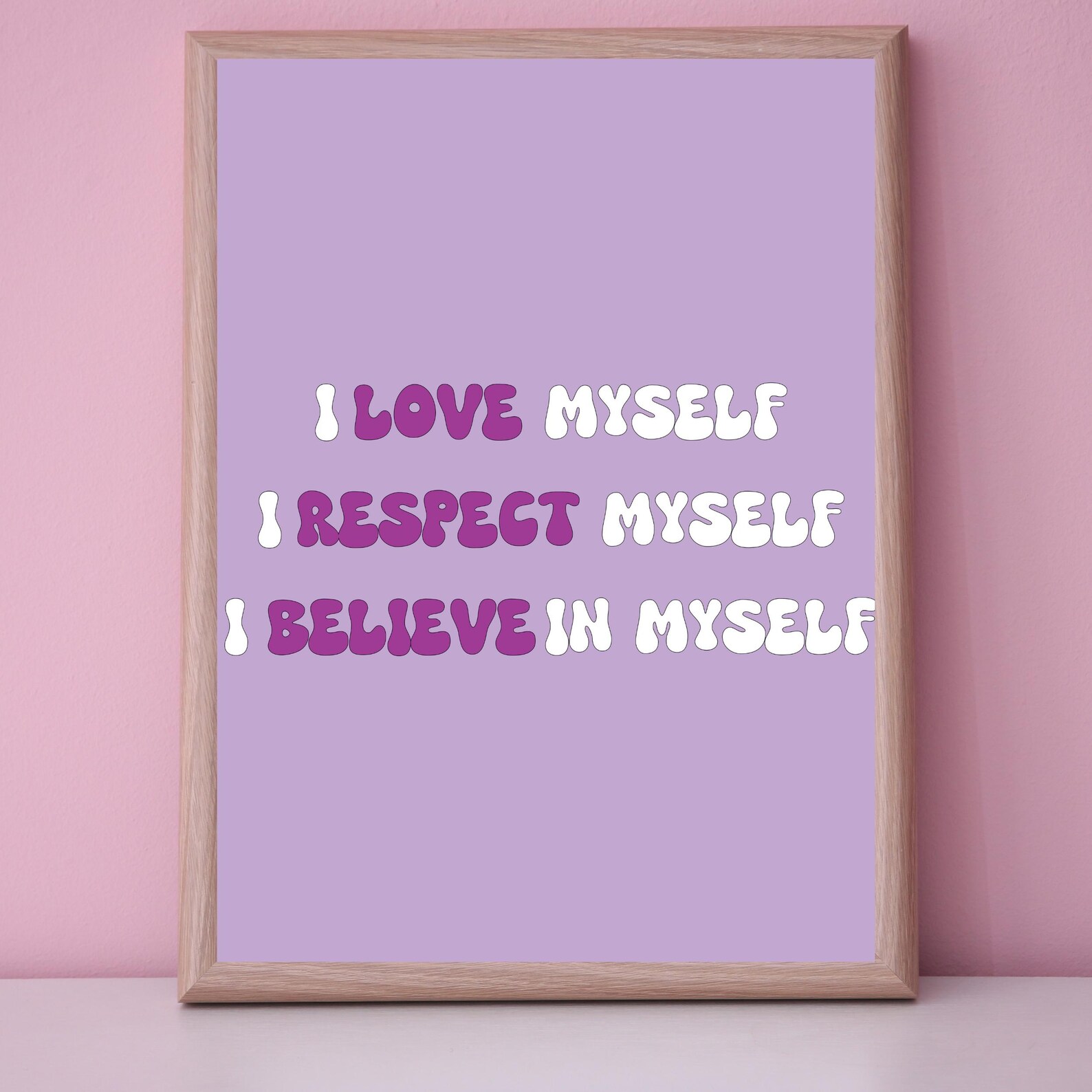 Positive Affirmation Wall Art Inspirational Quotes for Bedroom Decor ...