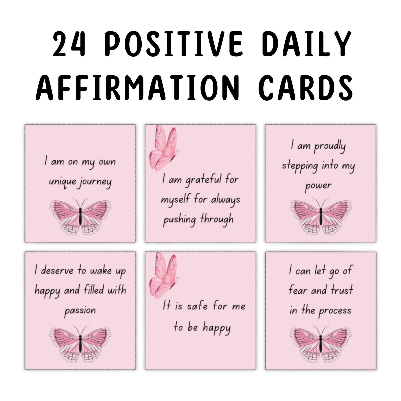 Positive Affirmation Cards for Self Love and Inner Peace Printable ...