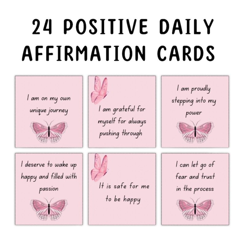 Positive Affirmation Cards for Self Love and Inner Peace Printable ...