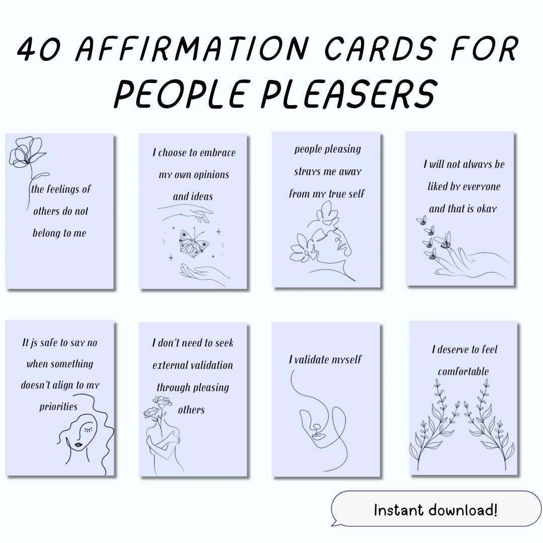 Positive Affirmation Cards for People Pleasers Card Deck for Women ...
