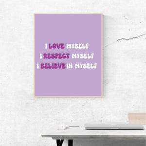 Positive Affirmation Wall Art Inspirational Quotes for Bedroom Decor ...