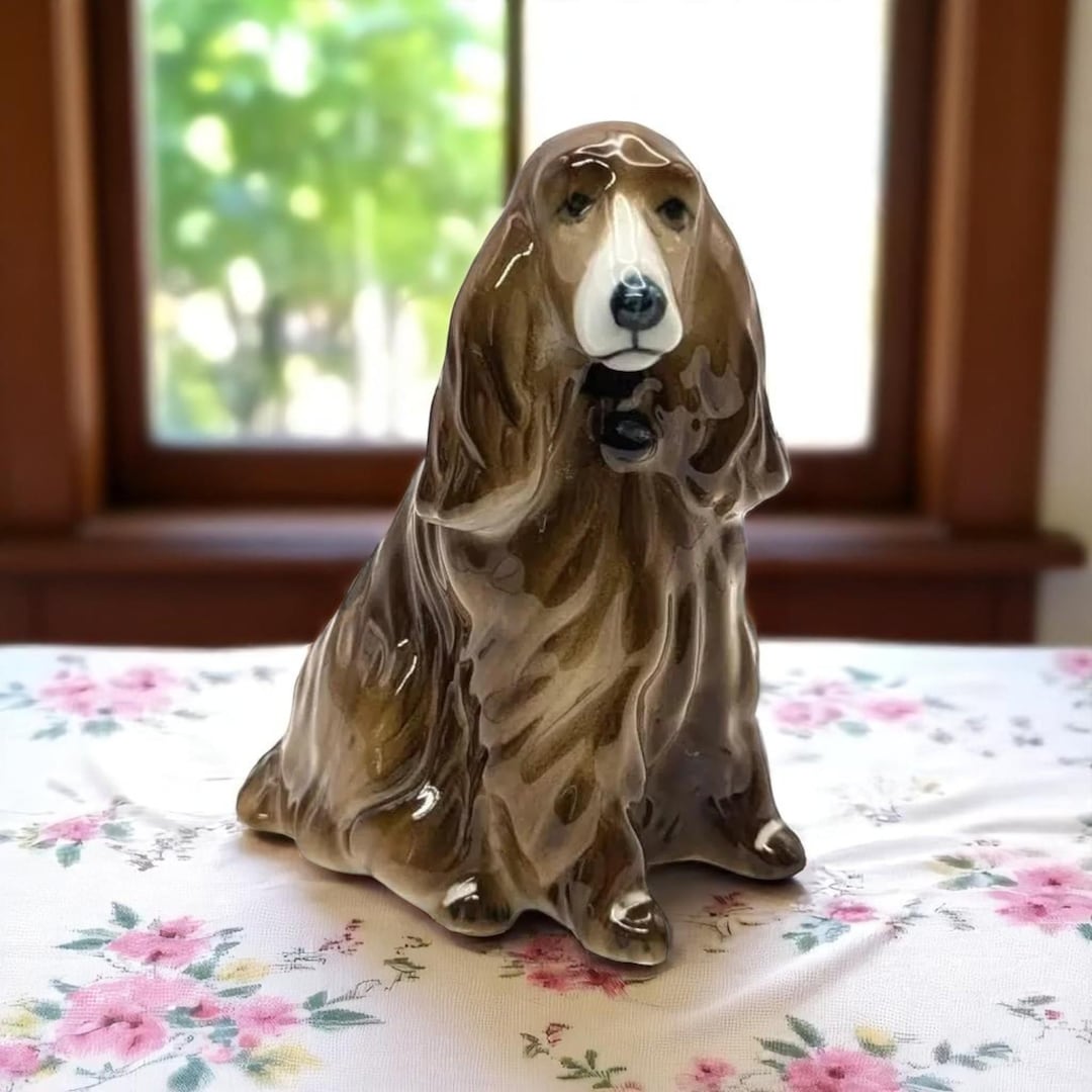 Rare Zsolnay Hungary Cocker Spaniel Figurine – Hand-painted Porcelain ...