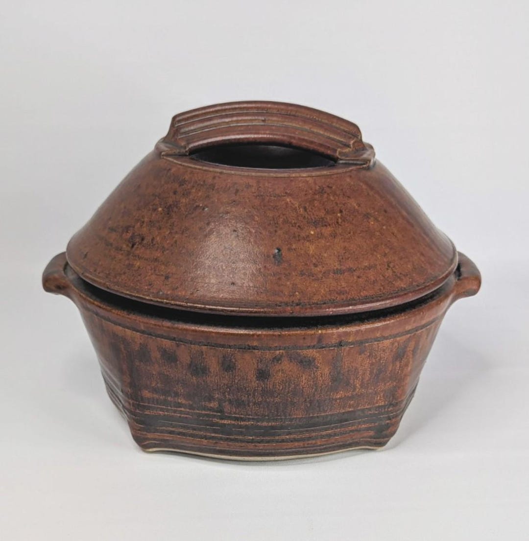 Vintage Ellen Shankin Pottery Stoneware Covered Baker Perfect - Etsy