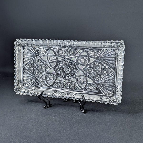 Cut Glass Tray - Etsy