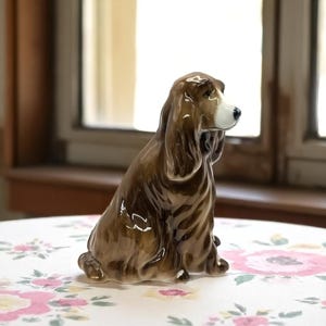 Rare Zsolnay Hungary Cocker Spaniel Figurine – Hand-painted Porcelain ...
