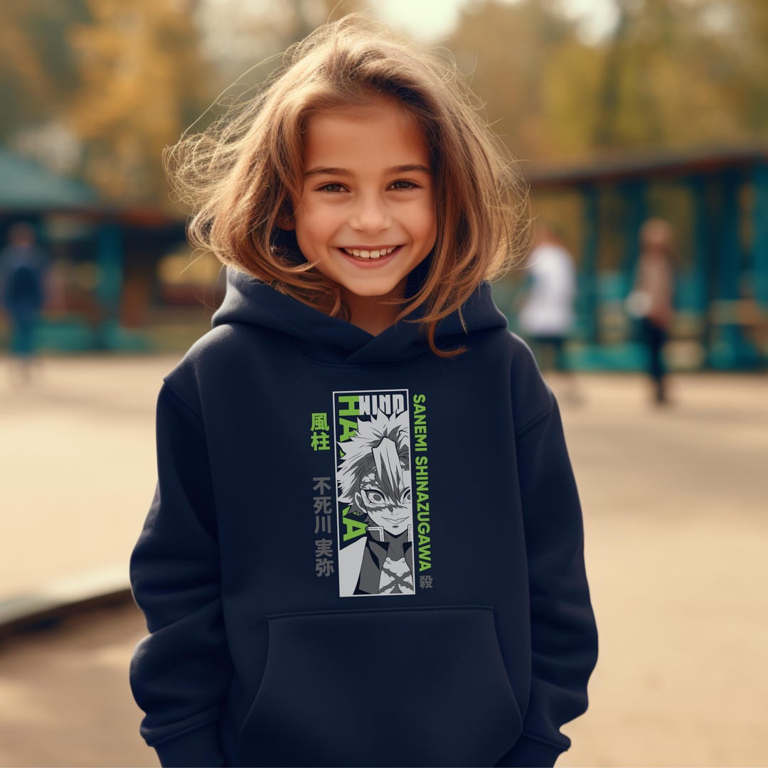 Children's Sanemi Shinazugawa Demon Slayer Hoodie - Etsy