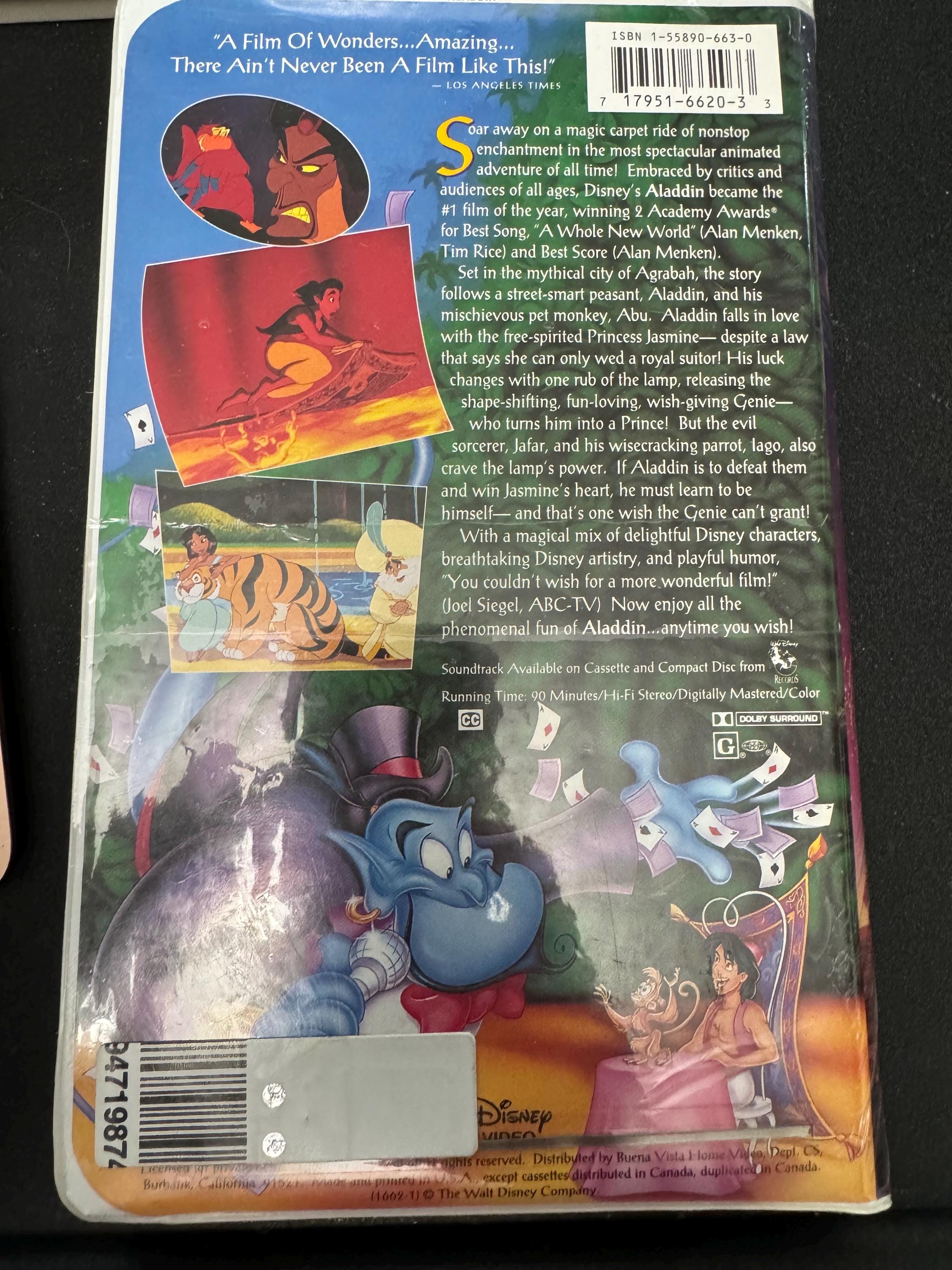 Walt Disney’s Aladdin VHS - Never Opened - Etsy