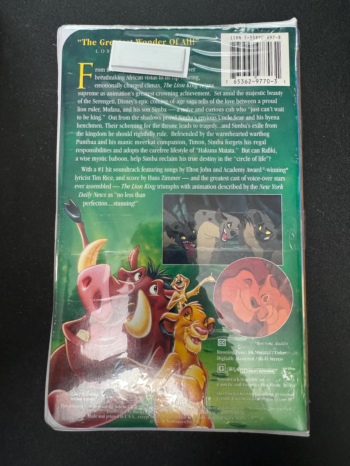 Walt Disney’s the Lion King - Sealed Original Release - Black Diamond ...