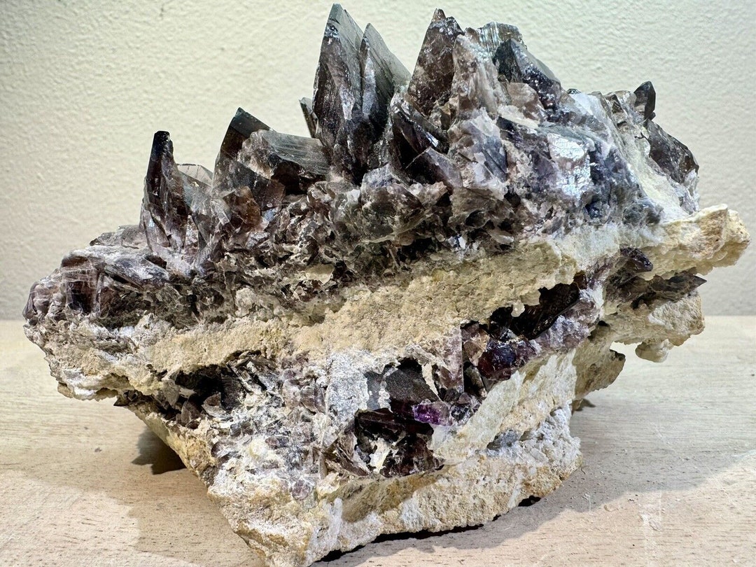 Axinite Crystal on Matrix Mineral Specimen - Etsy