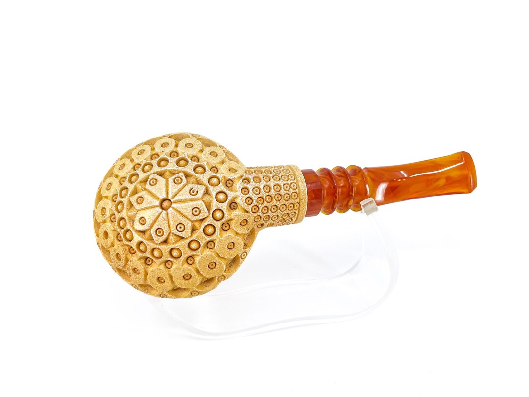 S.yanik Meerschaum Pipe,volcano Design Smoking Pipe - Etsy