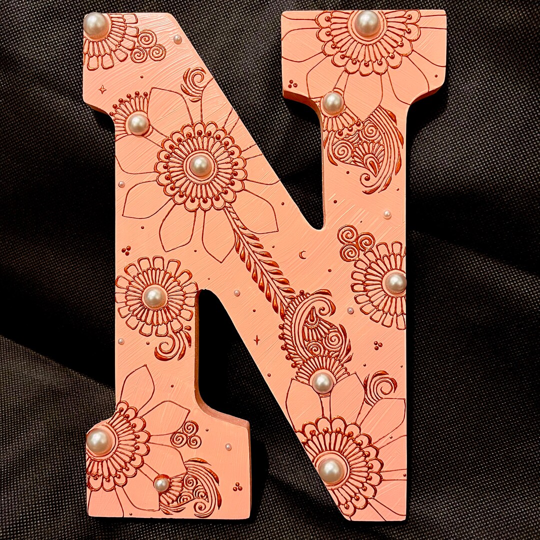 9" Personalized Wood Letter | Custom Wooden Letter | Home Decor | Wall ...